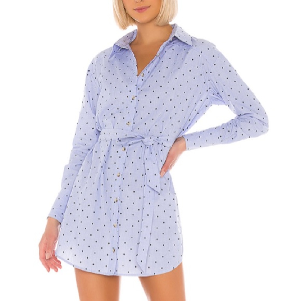 Tularosa Charlie Dress In Chambray Blue - Gem